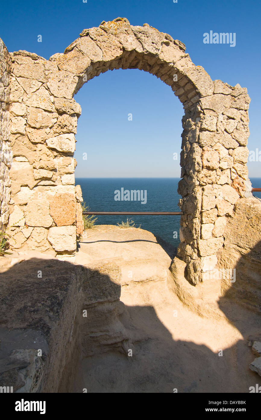 Chapel of St. Nicholas at Cape Kaliakra in Bulgaria Stock Photo - Alamy