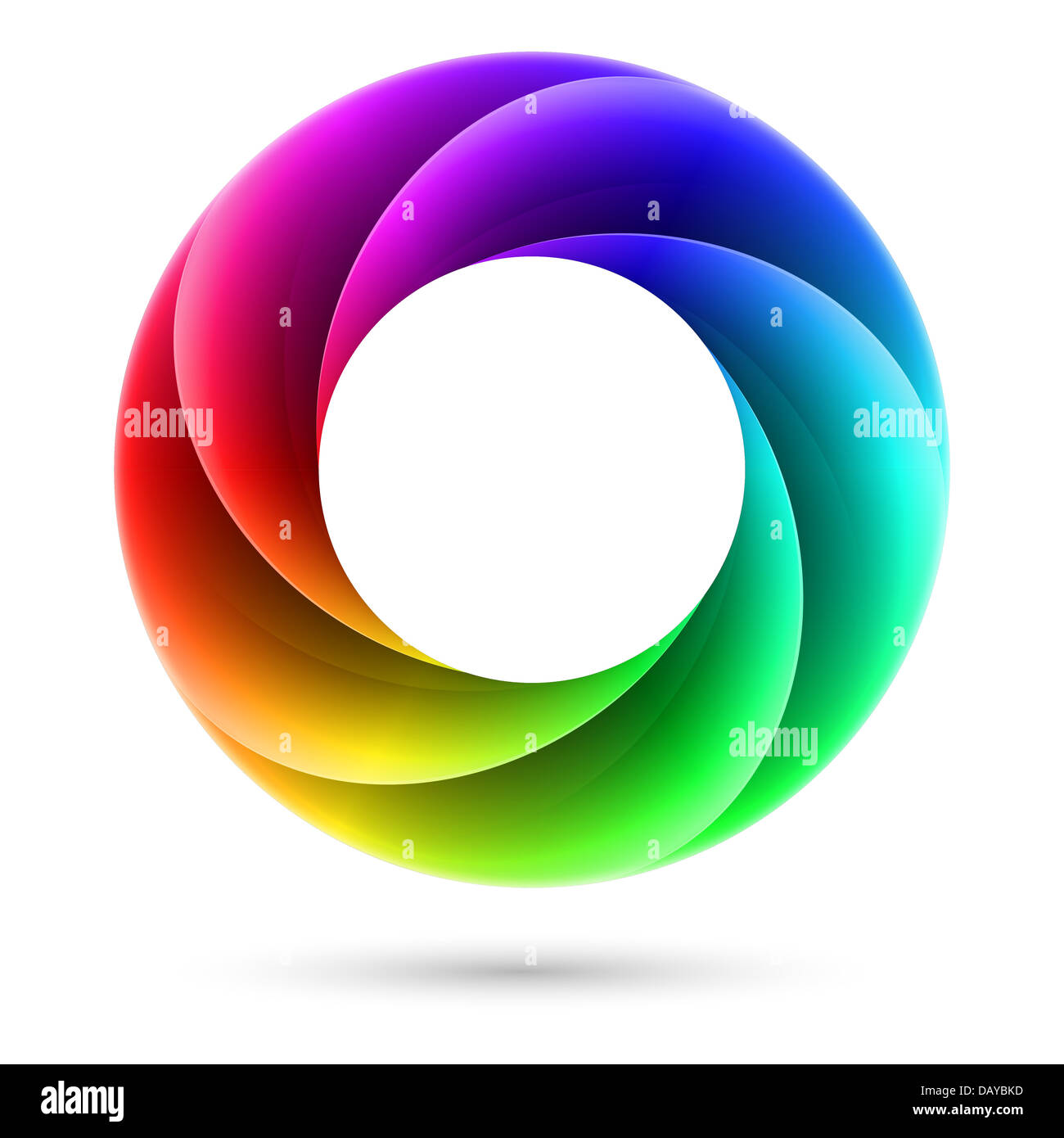 Abstract Colorful spiral ring. Illustration on white background Stock ...