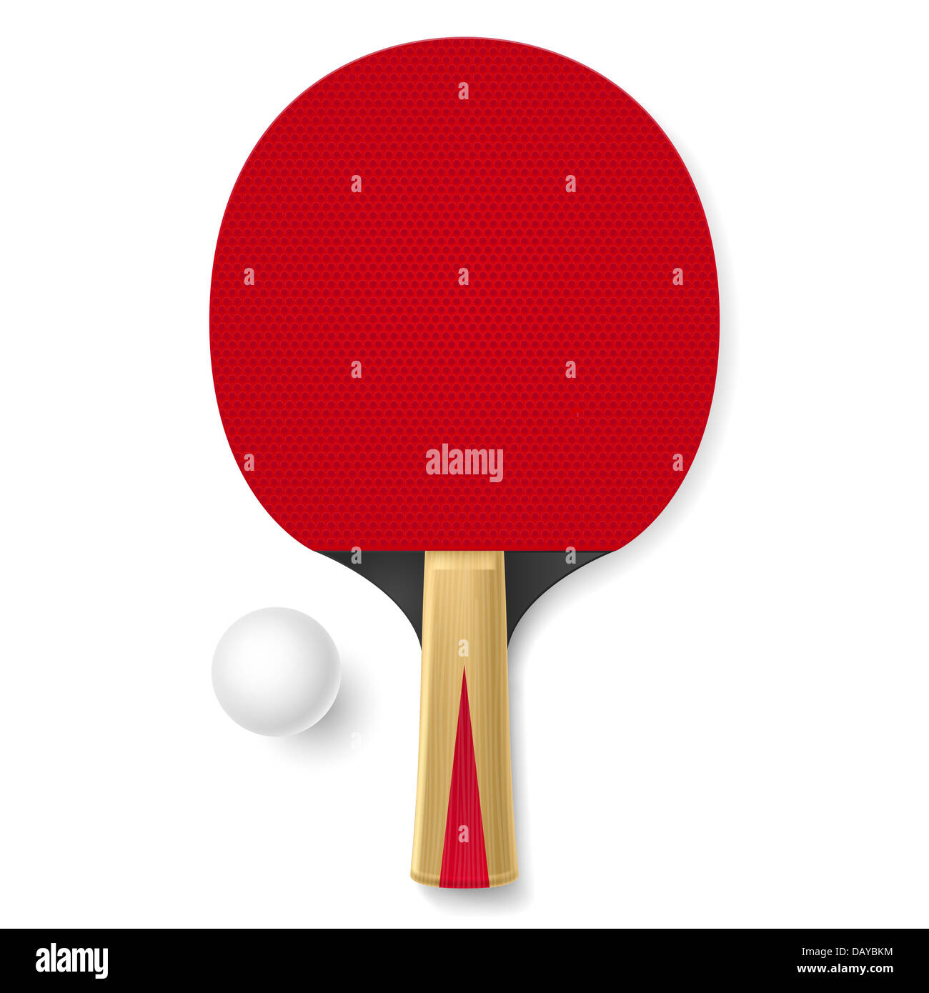 Tennis racket with white ball. Illustration on white background Stock ...