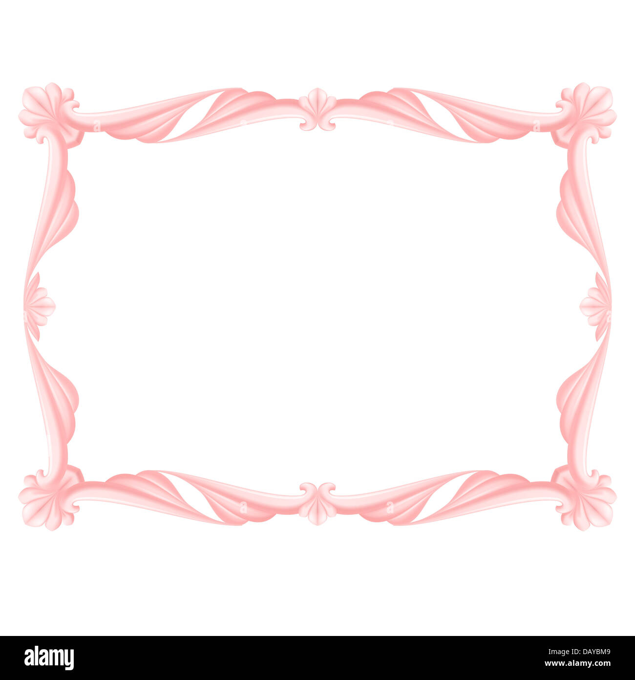 Pink beautiful frame. Illustration on white background for design Stock ...