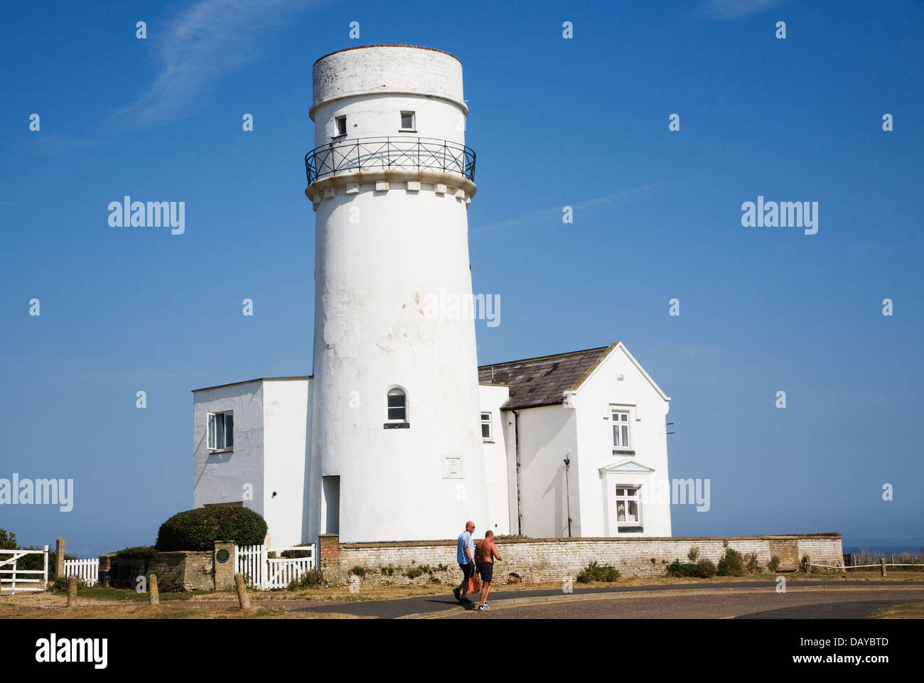 White historic lighthouse Hunstanton, Norfolk, England Stock Photo - Alamy