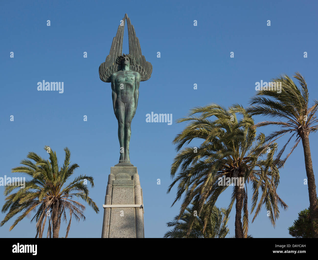 Monument near replicas of the three tall ships sailed by Columbus by La ...
