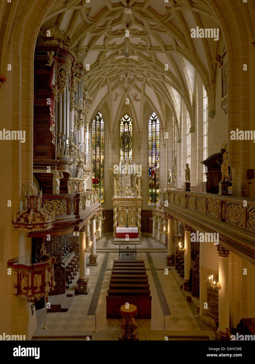 Interior view of the Castle Church in Altenburg Castle, Thuringia ...