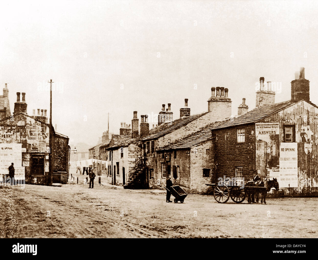 Colne Waterside Victorian period Stock Photo - Alamy