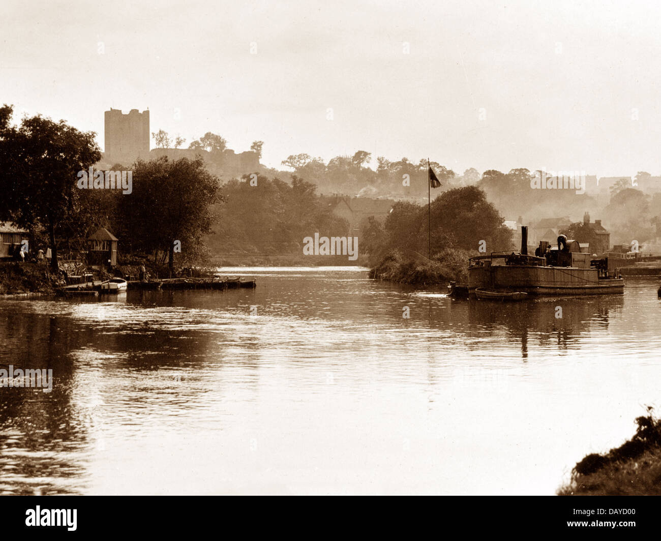Conisbrough River Don early 1900s Stock Photo - Alamy