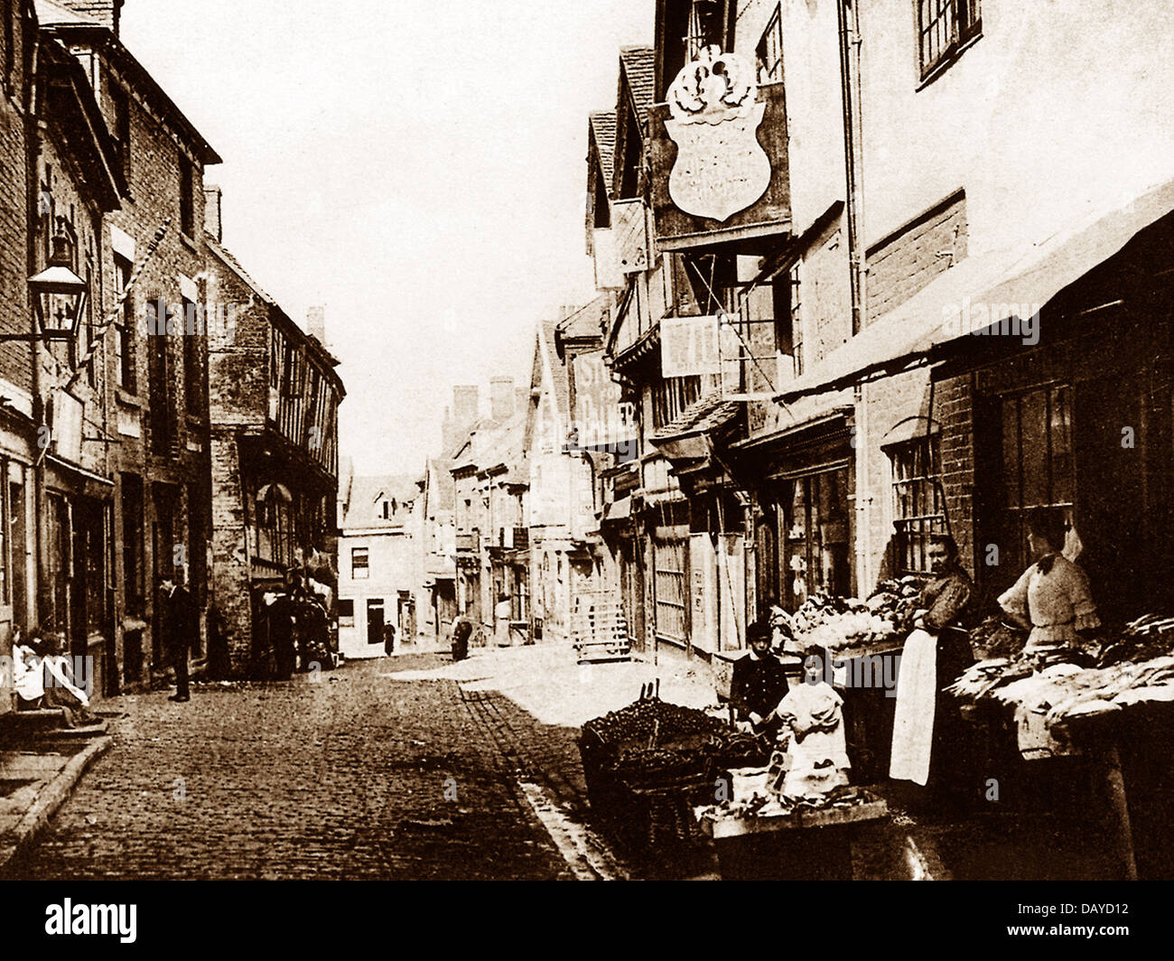 Coventry Butcher Row early 1900s Stock Photo - Alamy