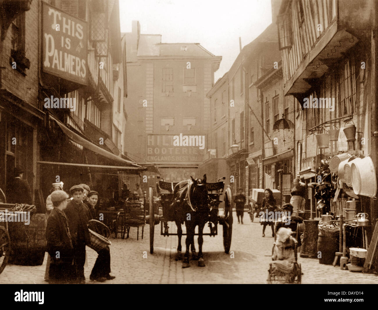Coventry Butcher Row early 1900s Stock Photo - Alamy