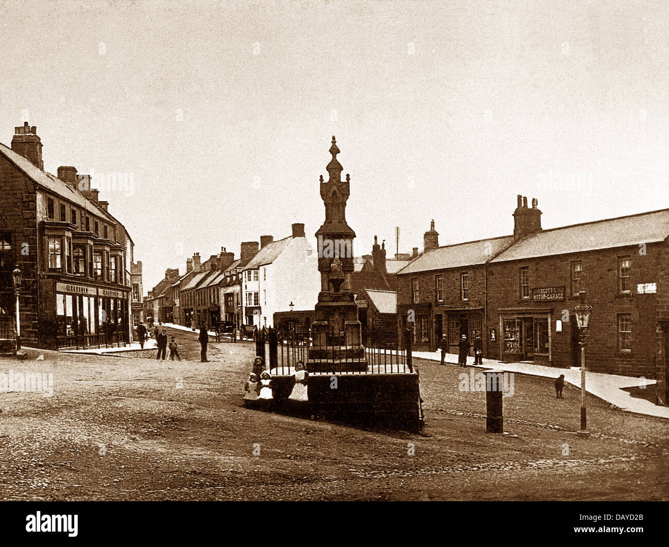 Wooler Main Street early 1900s Stock Photo - Alamy