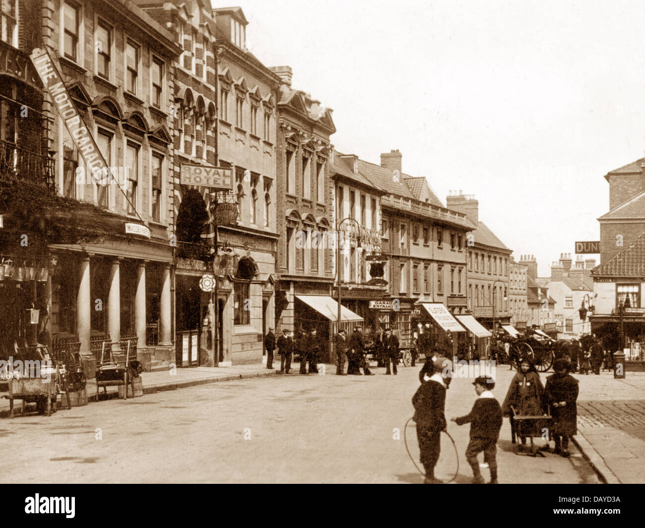 Worksop Market Place early 1900s Stock Photo - Alamy