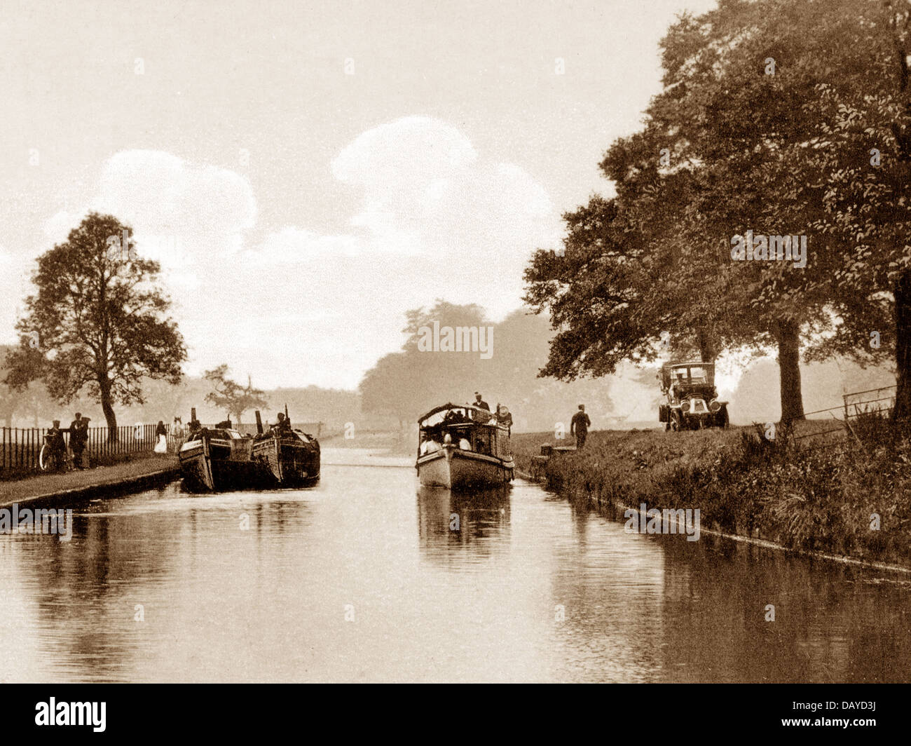 Worsley Lord Ellesmere's Barge on the Bridgewater Canal Victorian ...