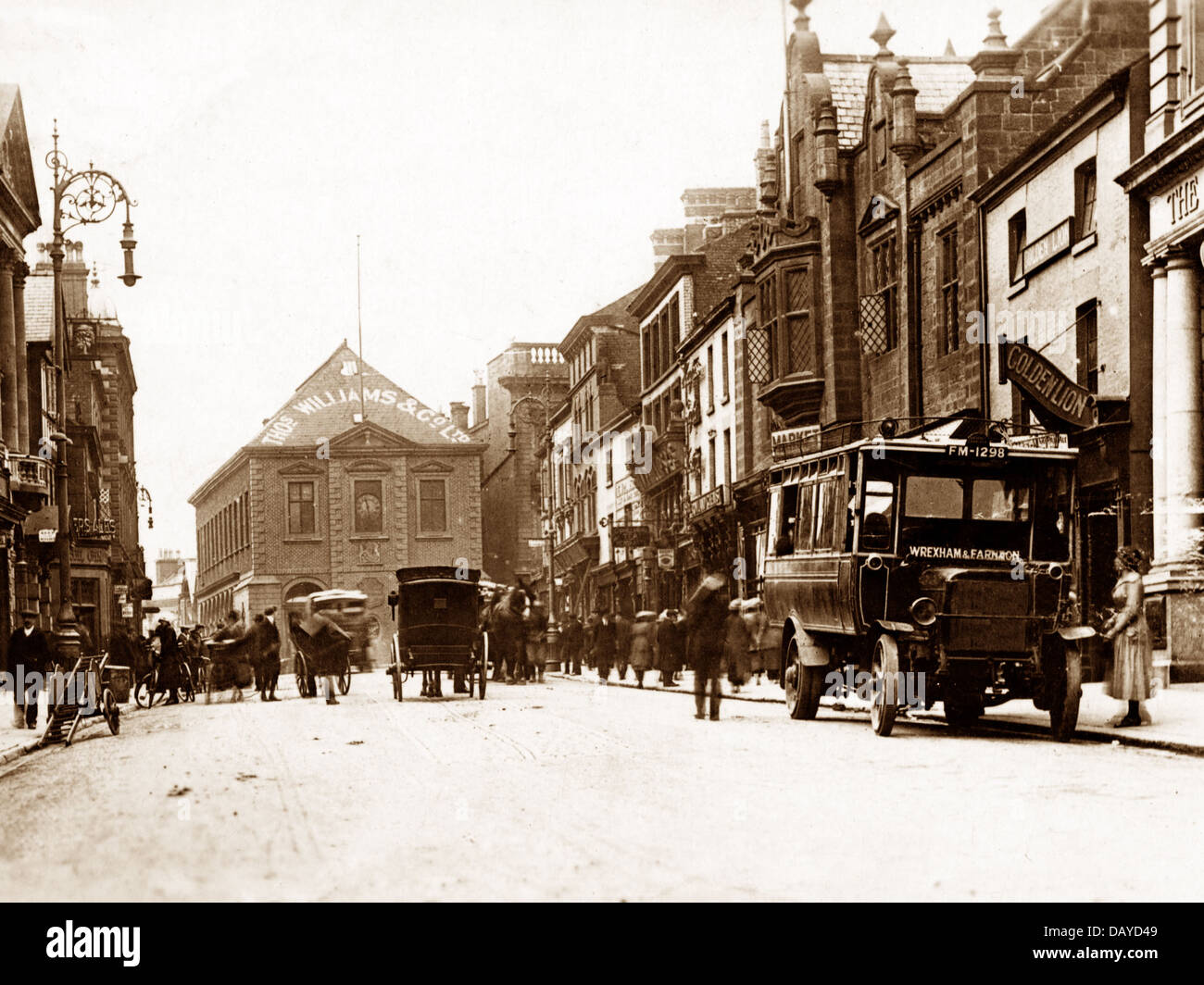 Wrexham High Street probably 1920s Stock Photo - Alamy