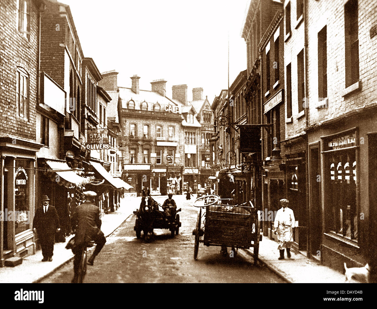 Wrexham Hope Street early 1900s Stock Photo - Alamy