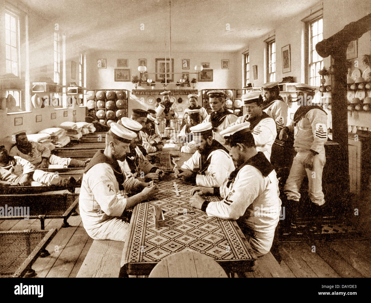 Portsmouth Whale Island Naval Barracks early 1900s Stock Photo - Alamy