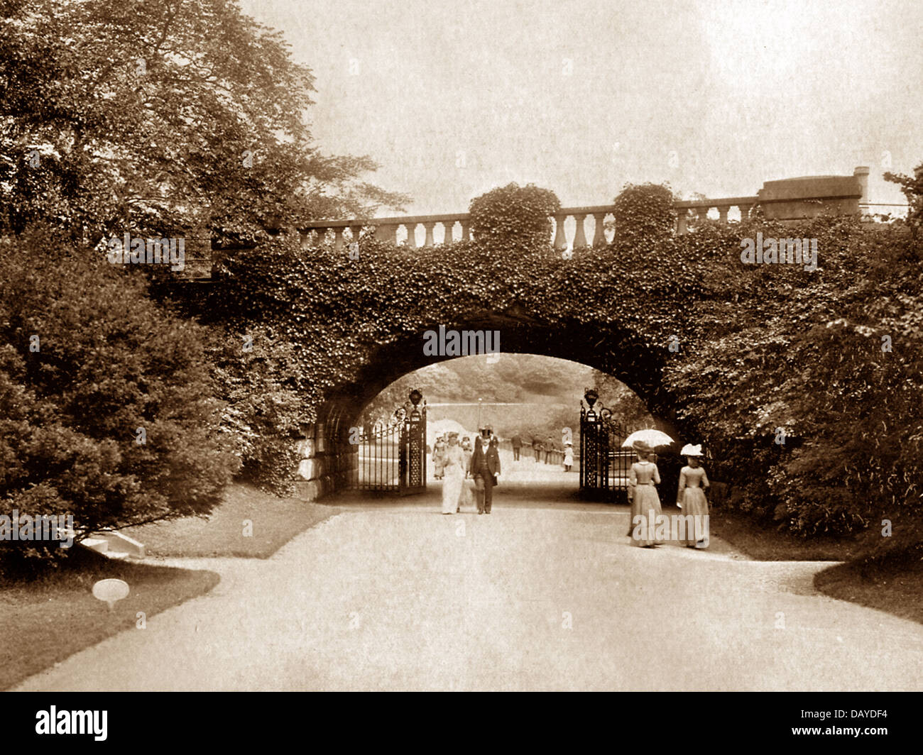 Preston Miller Park Broad Walk early 1900s Stock Photo - Alamy
