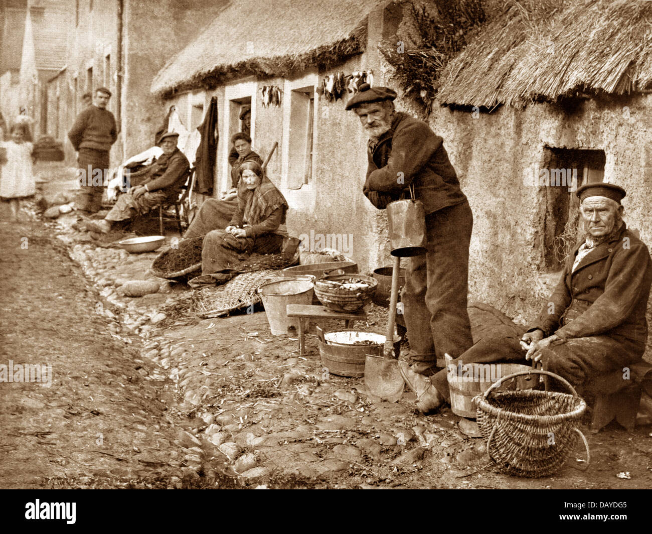 Cromarty Fishermen Victorian period Stock Photo - Alamy