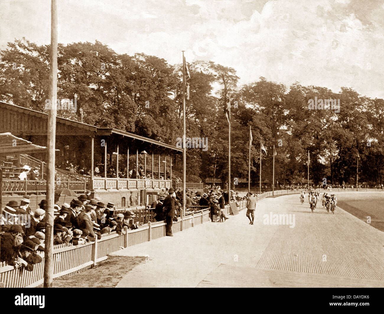 Herne Hill Velodrome London Cycle Racing early 1900s Stock Photo - Alamy