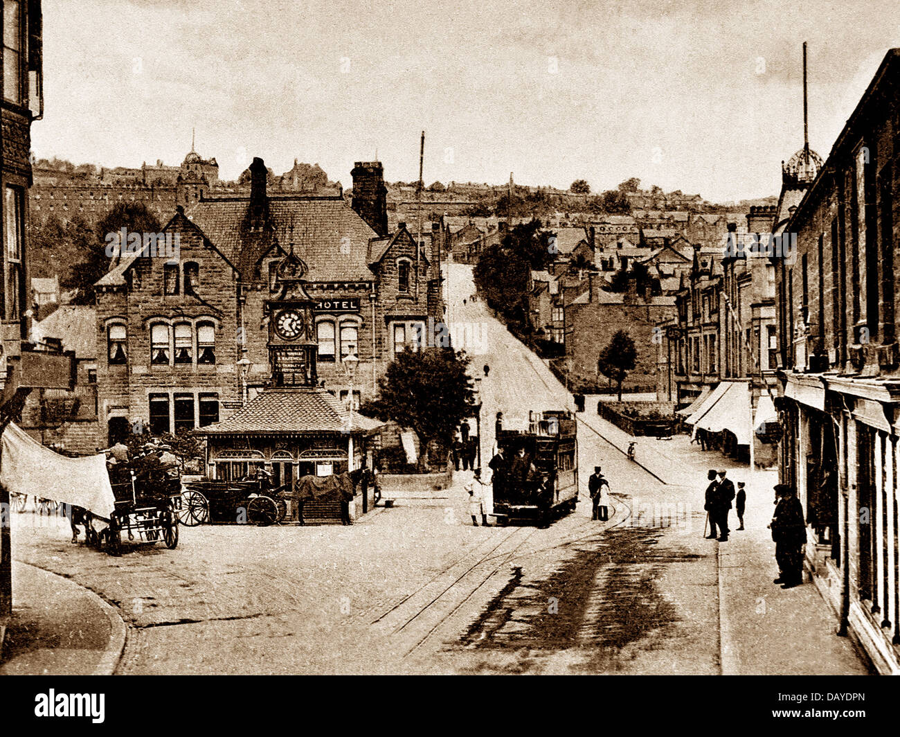Matlock Crown Square early 1900s Stock Photo - Alamy