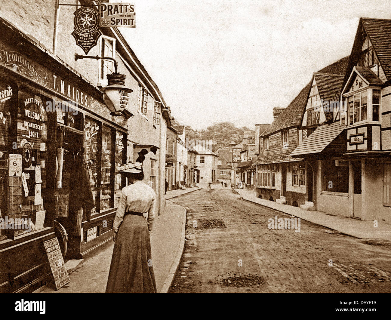 Midhurst West Street early 1900s Stock Photo - Alamy