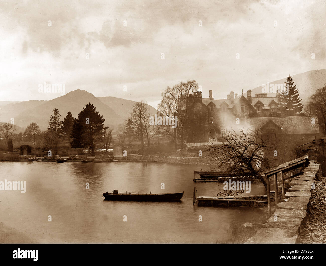 Grasmere early 1900s Stock Photo - Alamy