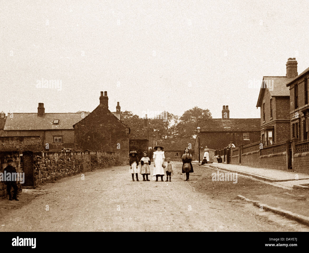 Greasbrough Church Street early 1900s Stock Photo, Royalty Free Image ...