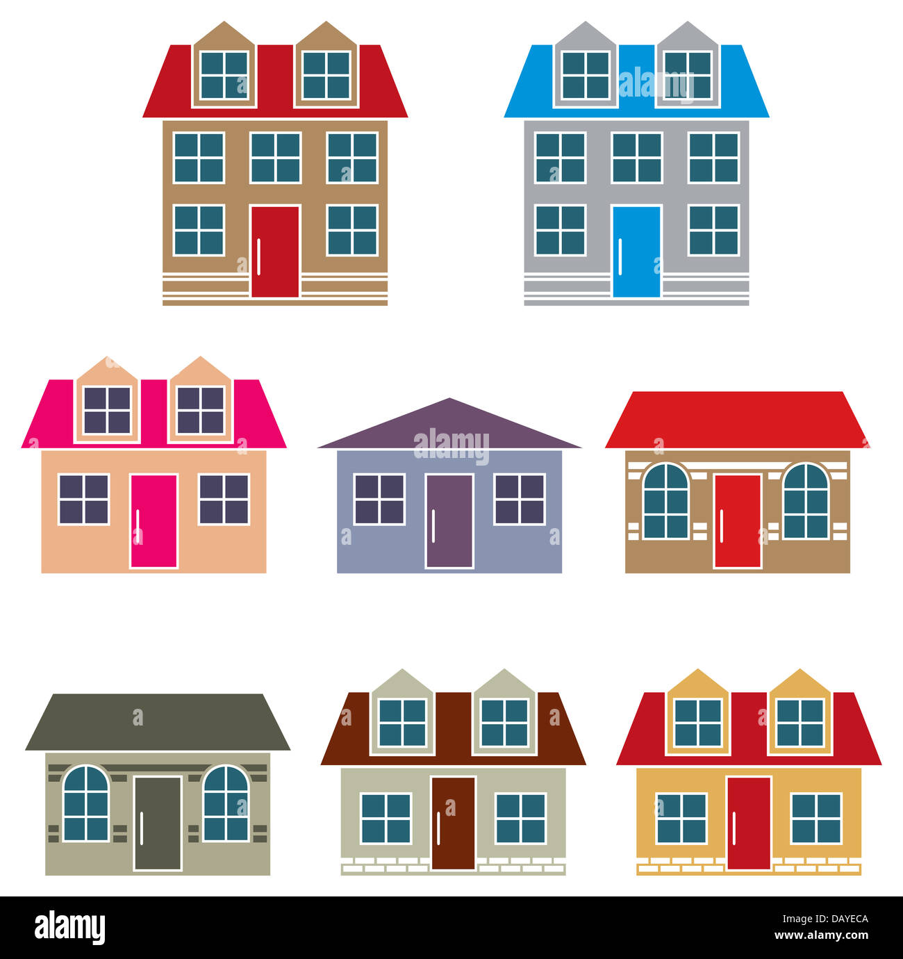 Set of houses Stock Photo - Alamy
