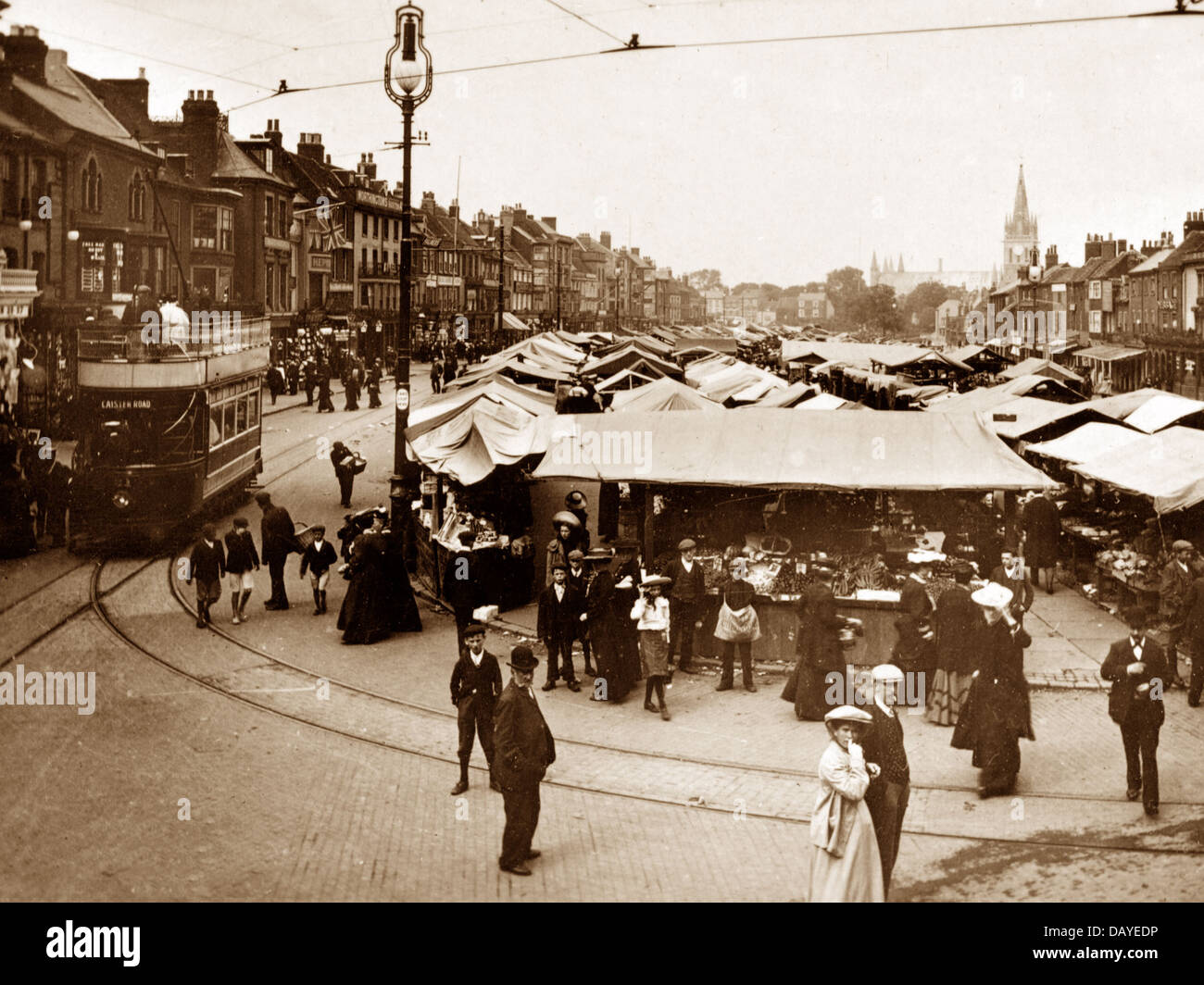 Great Yarmouth Market Place early 1900s Stock Photo - Alamy