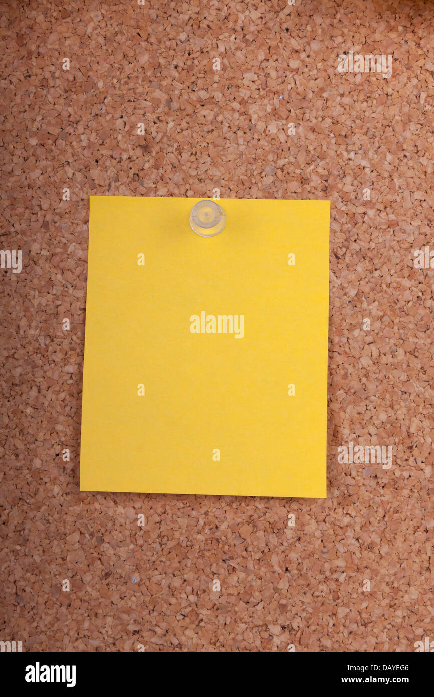 Post It Notes On Cork Board Stock Photo - Alamy