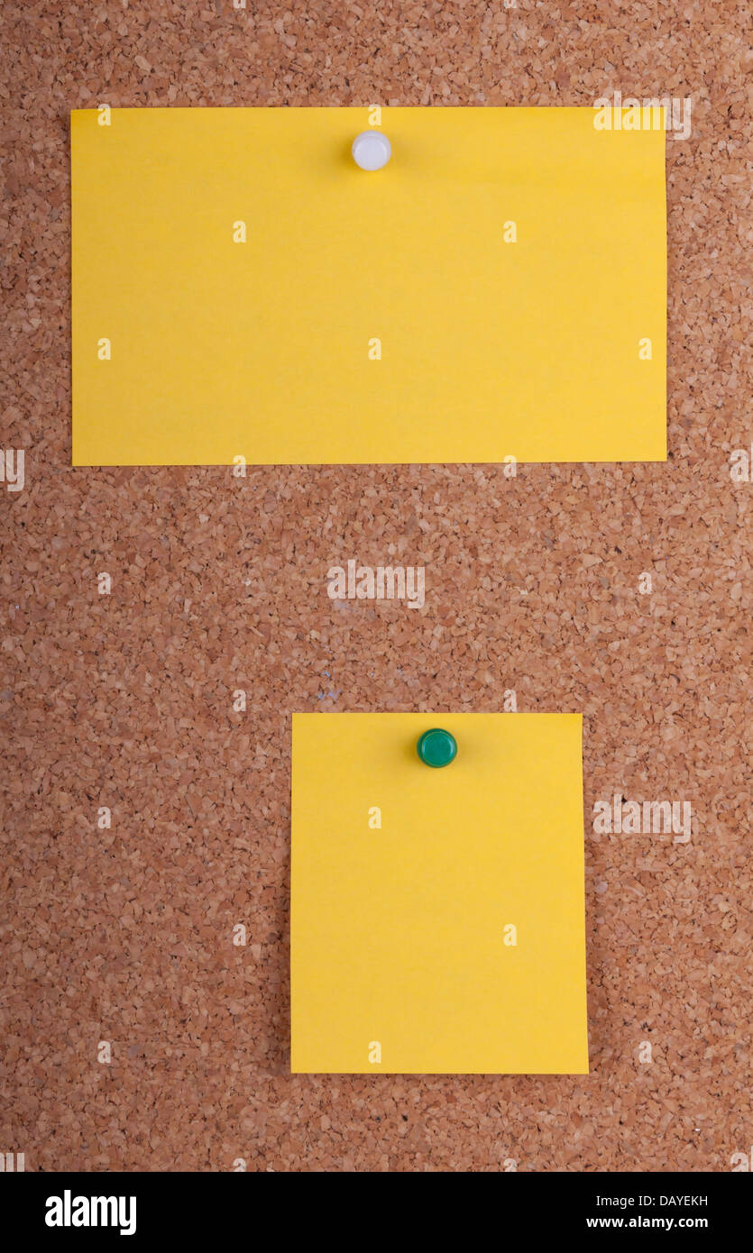Post It Notes On Cork Board Stock Photo - Alamy