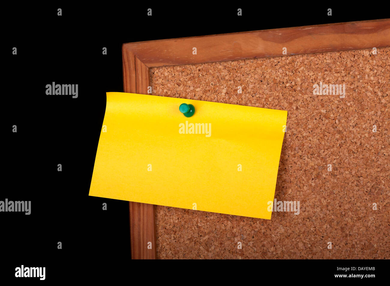 Post It Notes On Cork Board Stock Photo - Alamy