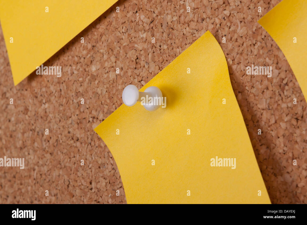 Post It Notes On Cork Board Stock Photo - Alamy