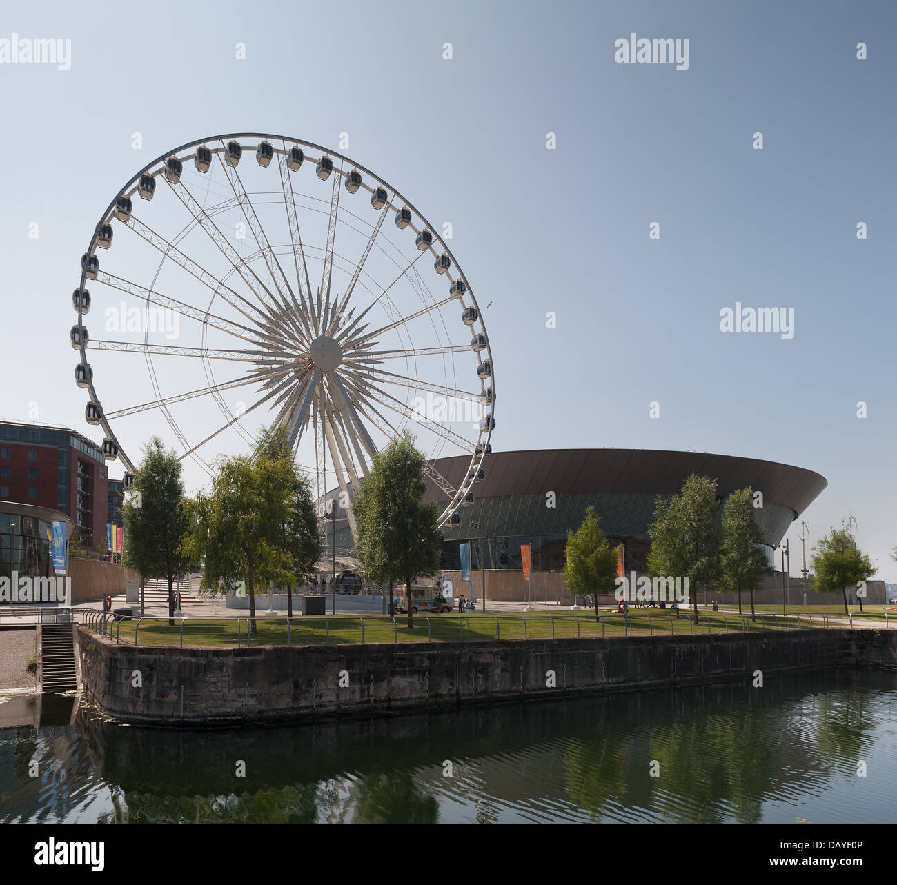 the Wheel of Liverpool quayside view from Salthouse Docks Arena ferris ...