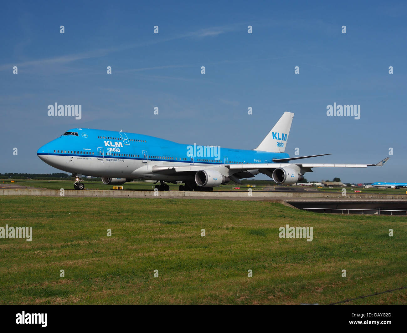 The Boeing 747-406(M) PH-BFF, operated by KLM Royal Dutch Airlines, is ...