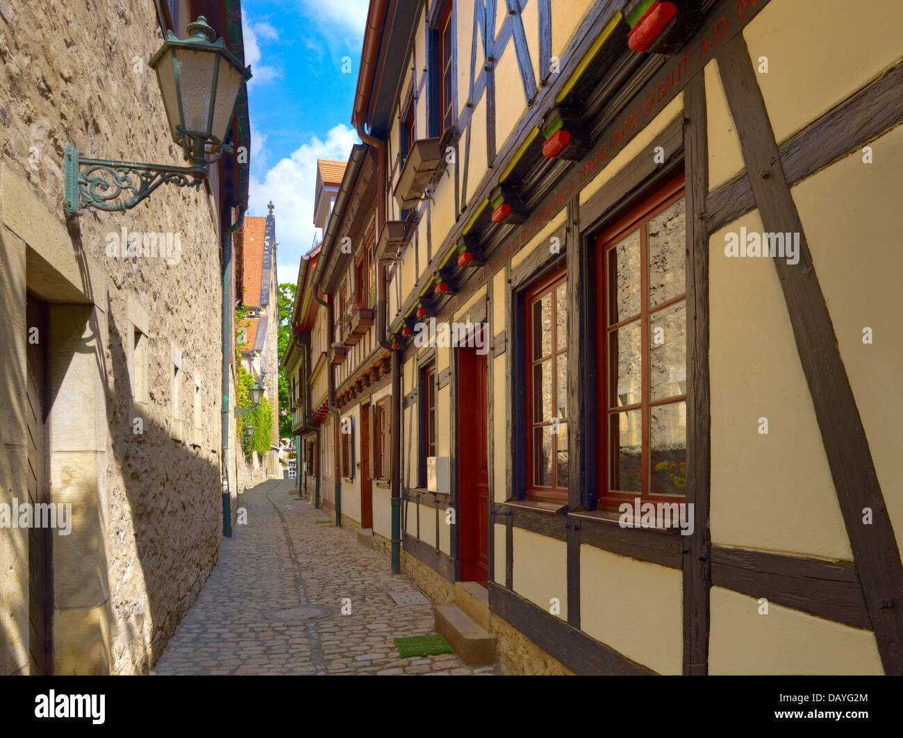 Kirchgasse at the Augustinian monastery in Erfurt, Thuringia, Germany ...