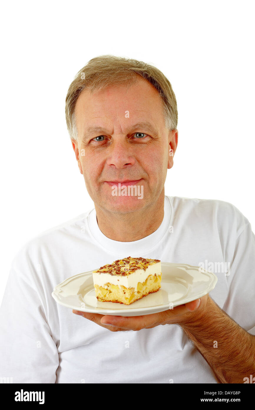 Man with a cake Stock Photo - Alamy