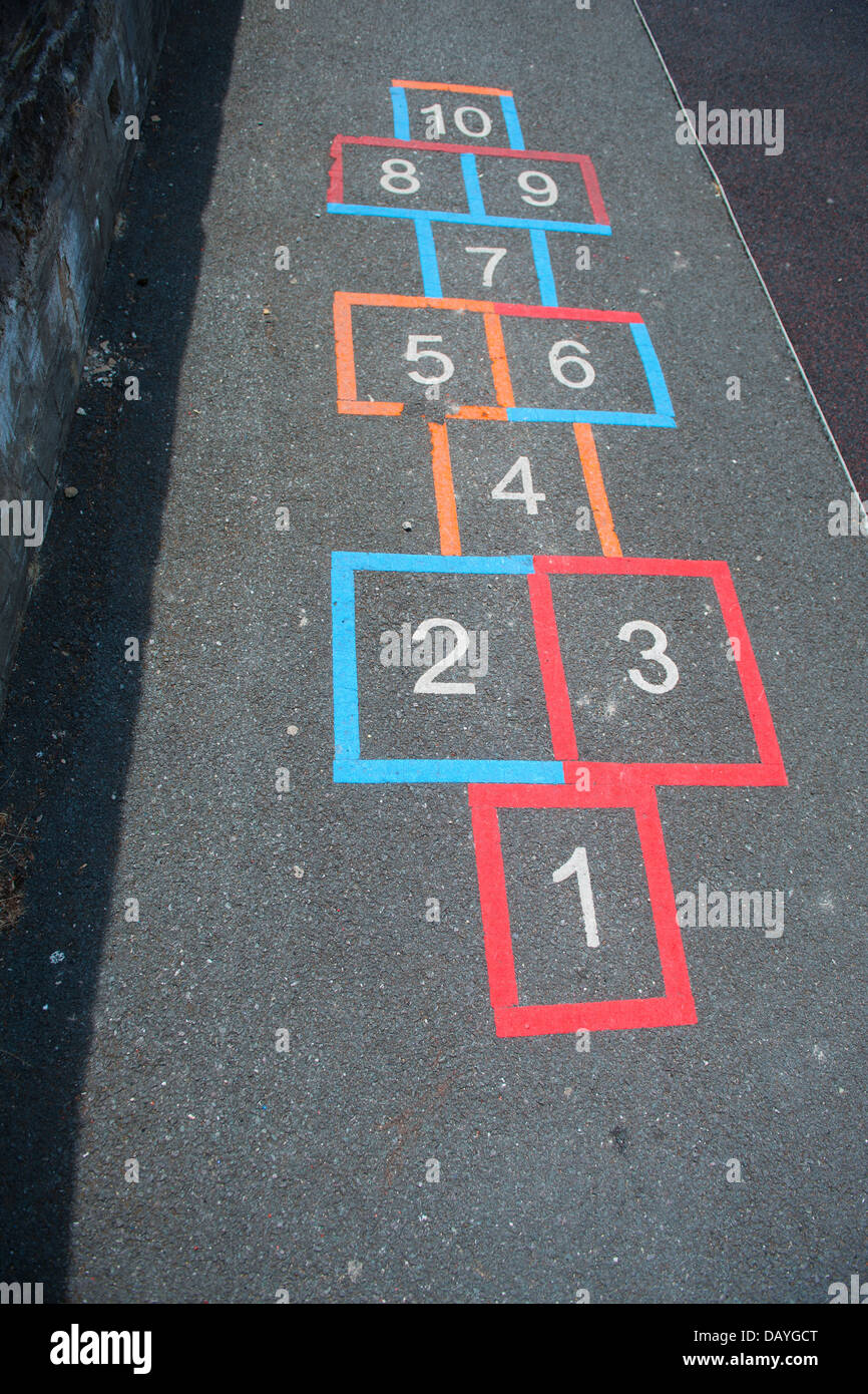 Children Playing Hopscotch High Resolution Stock Photography and Images ...