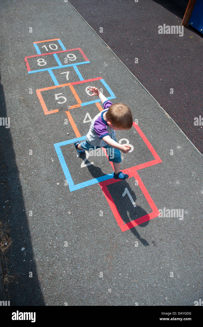 Children Playing Hopscotch High Resolution Stock Photography and Images ...