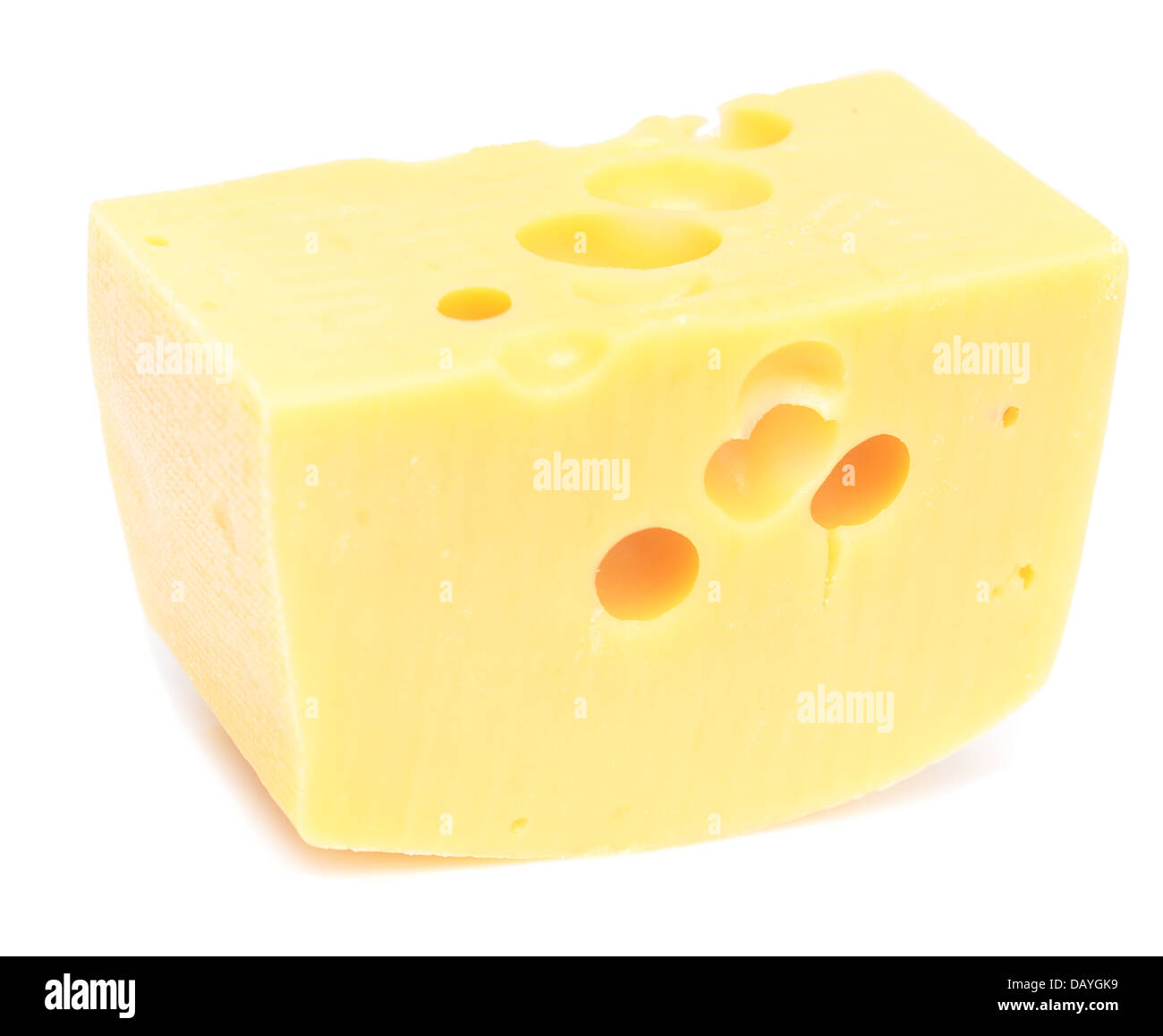 piece of cheese isolated on white Stock Photo - Alamy