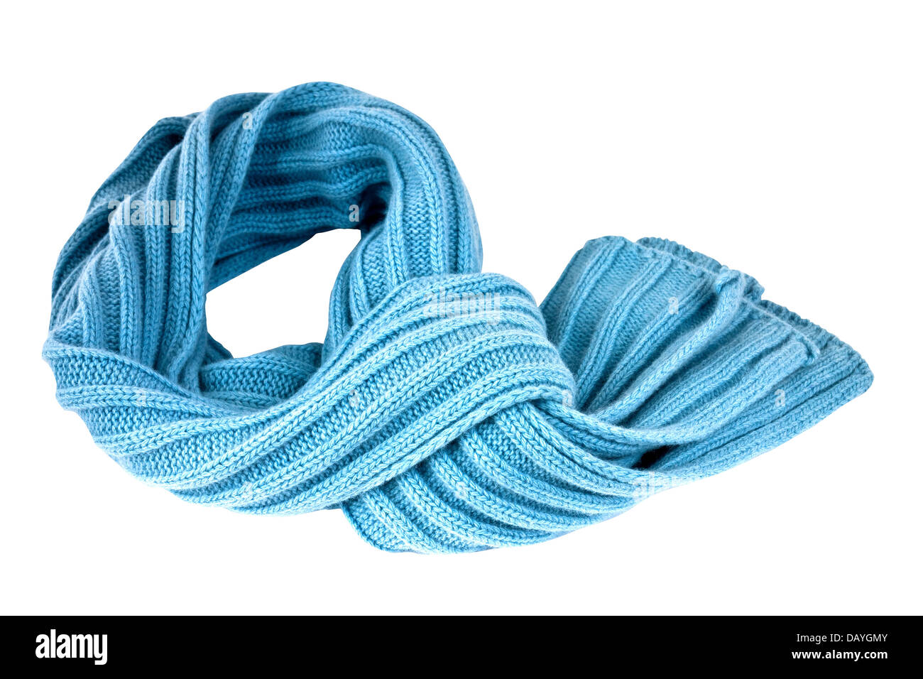 Soft, stylish and colorful winter scarf isolated with clipping path ...