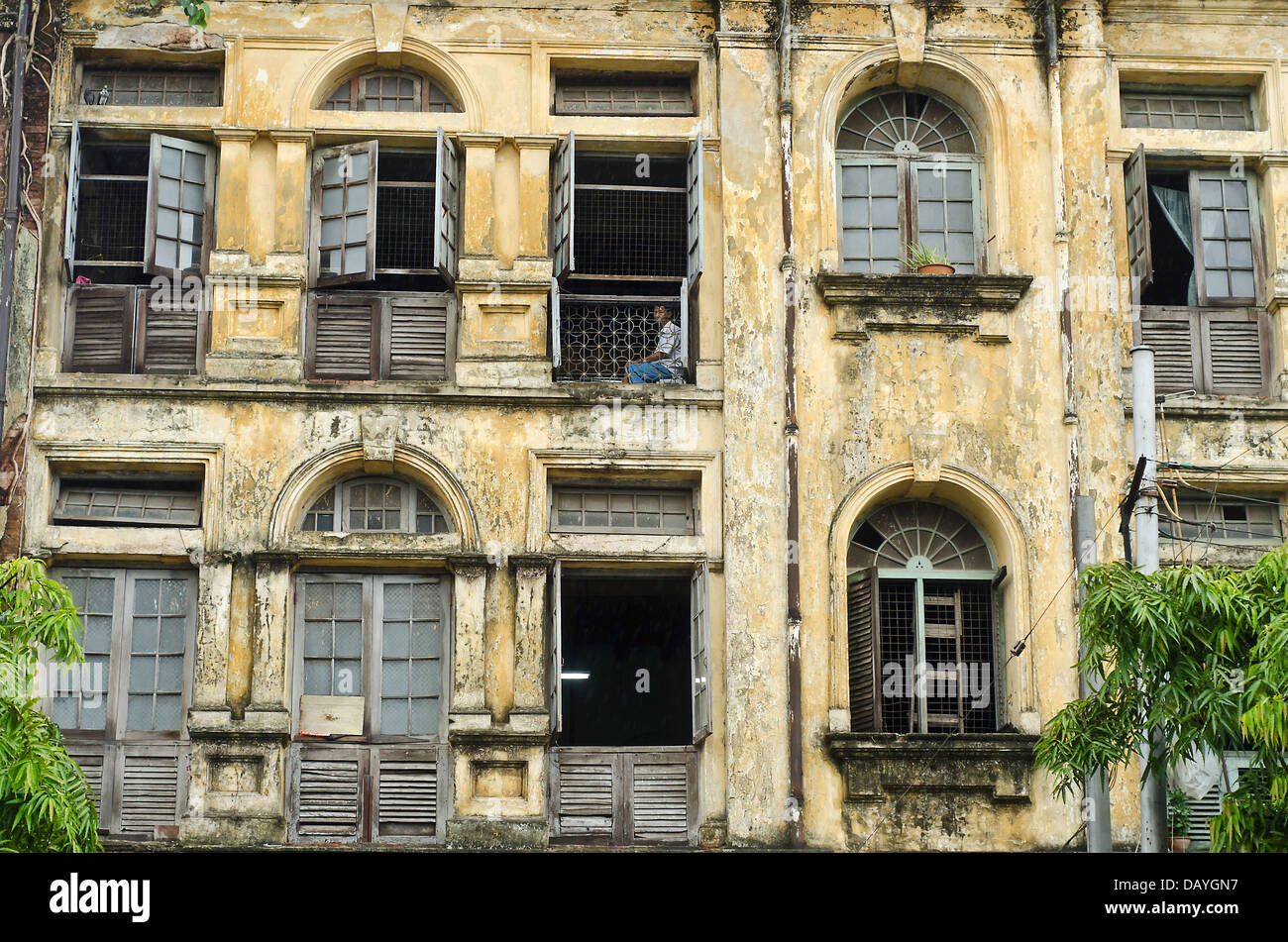 Colonial building in the center of Yangon,Burma Stock Photo - Alamy