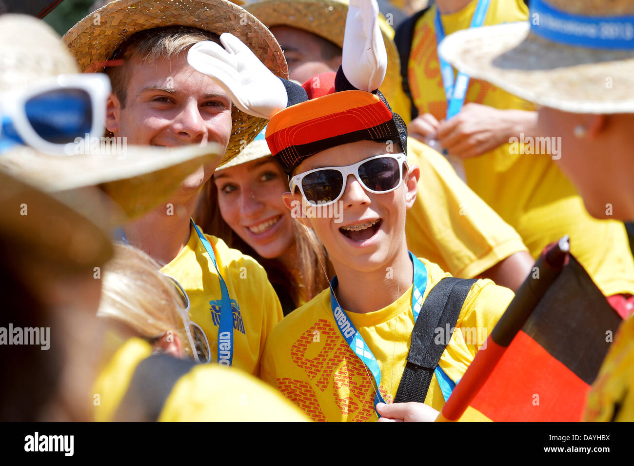 Barcelona, Spain. 21st July, 2013. German supporters of the DSV Youth ...