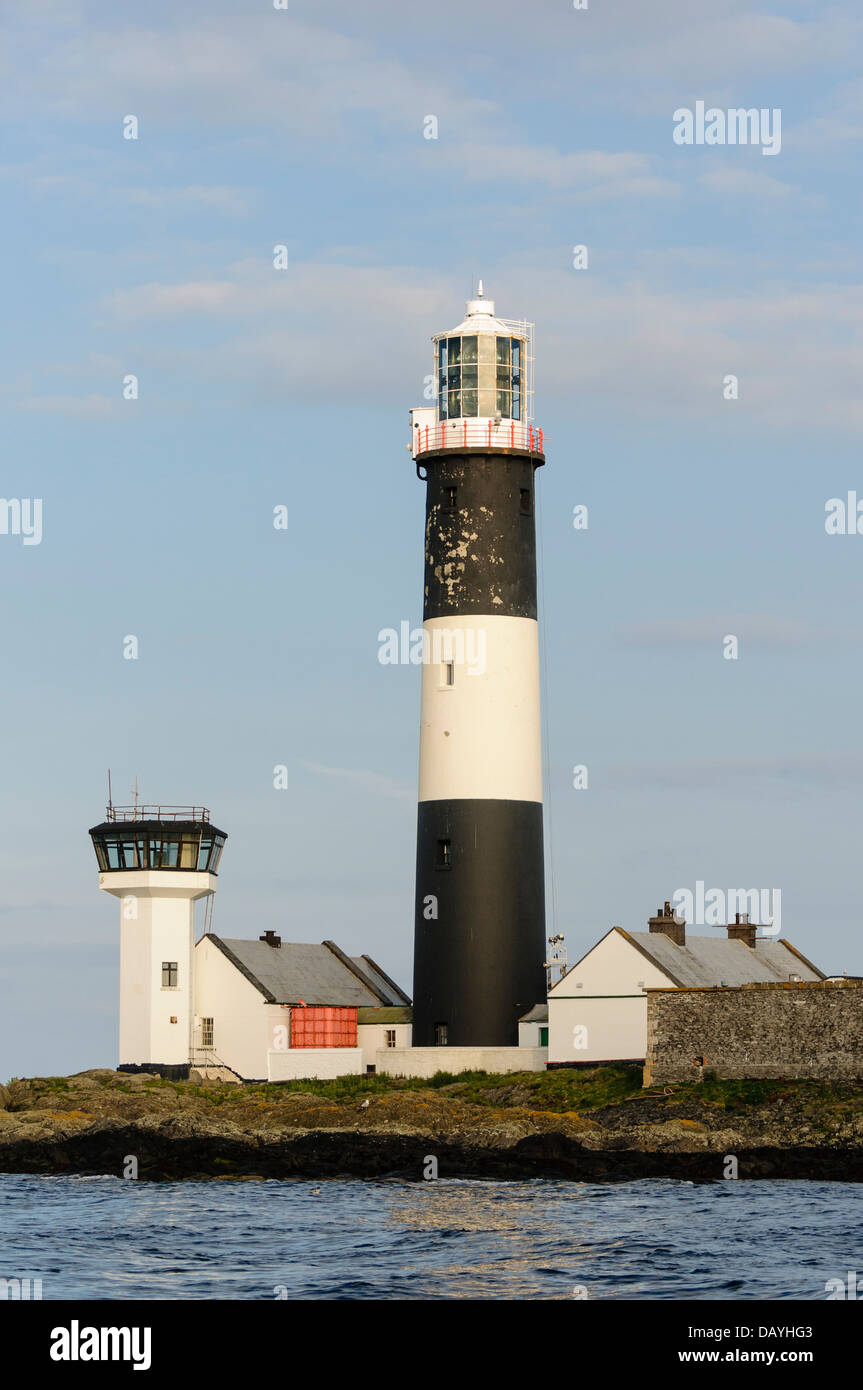 Lighthouse on Mew Island, Copeland Islands, Northern Ireland Stock ...