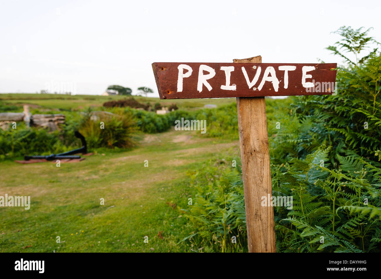 Private land warning sign hi-res stock photography and images - Alamy