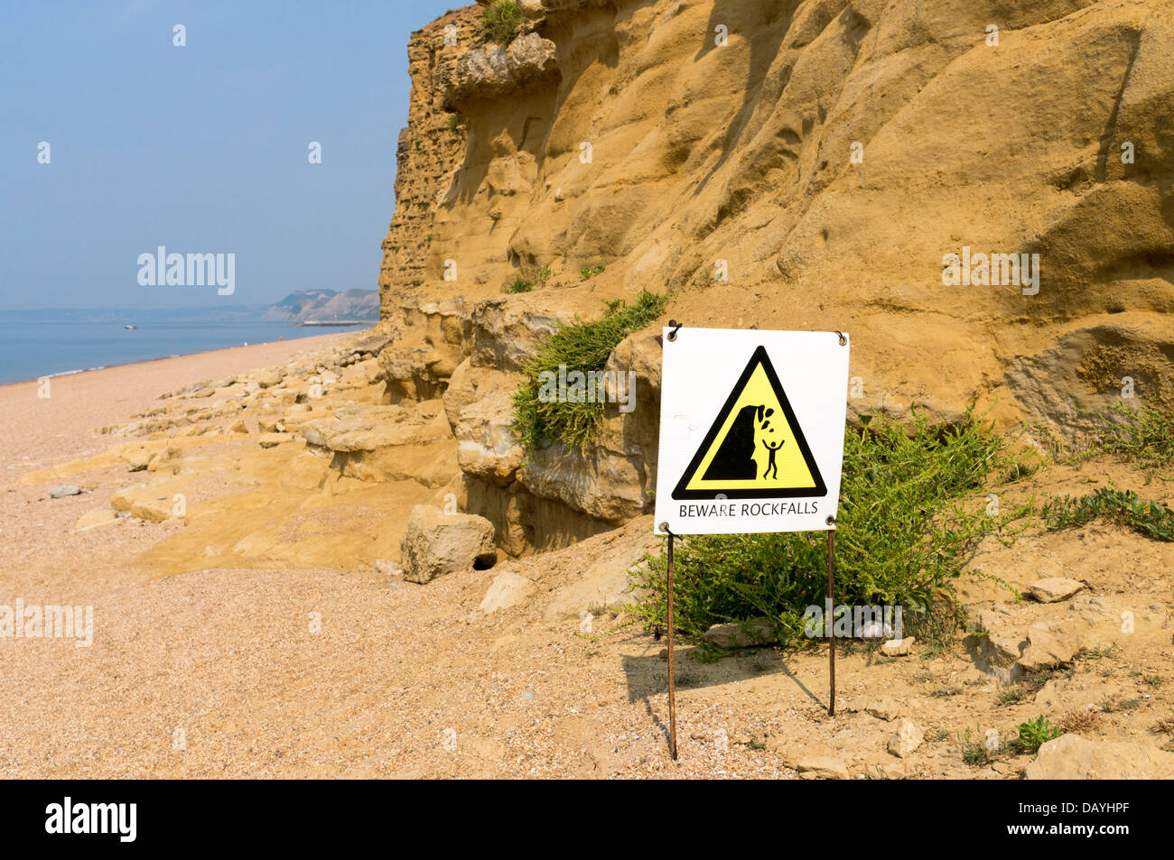 Danger rockfalls sign hi-res stock photography and images - Alamy