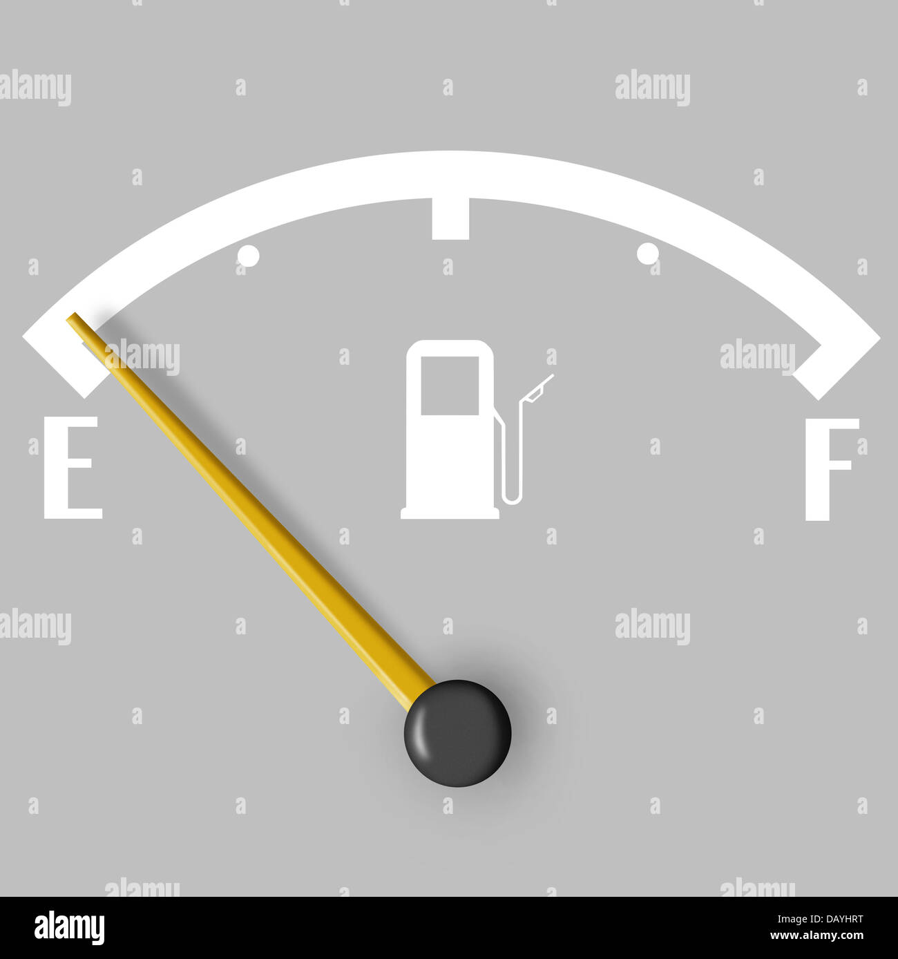 Low fuel sign isolated on grey background Stock Photo - Alamy
