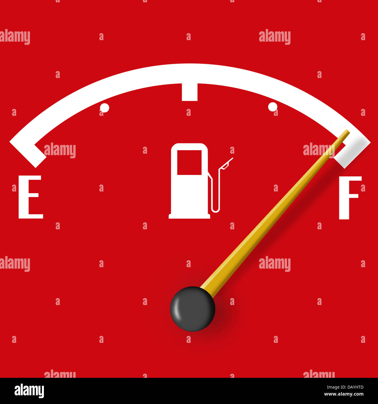 Full fuel sign isolated on red background Stock Photo - Alamy
