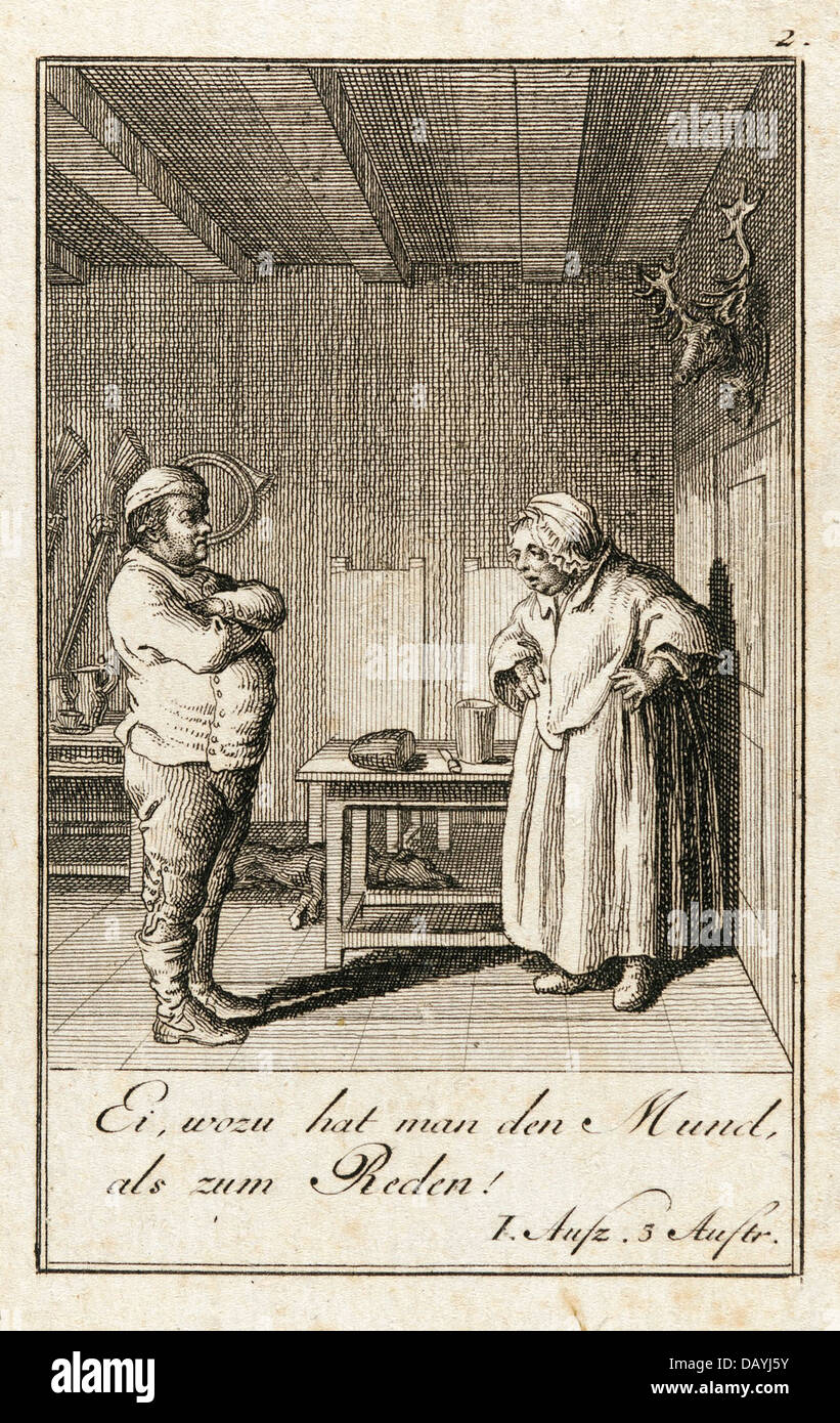 This engraving by Iffland's Jager depicts a hunting scene, showcasing ...