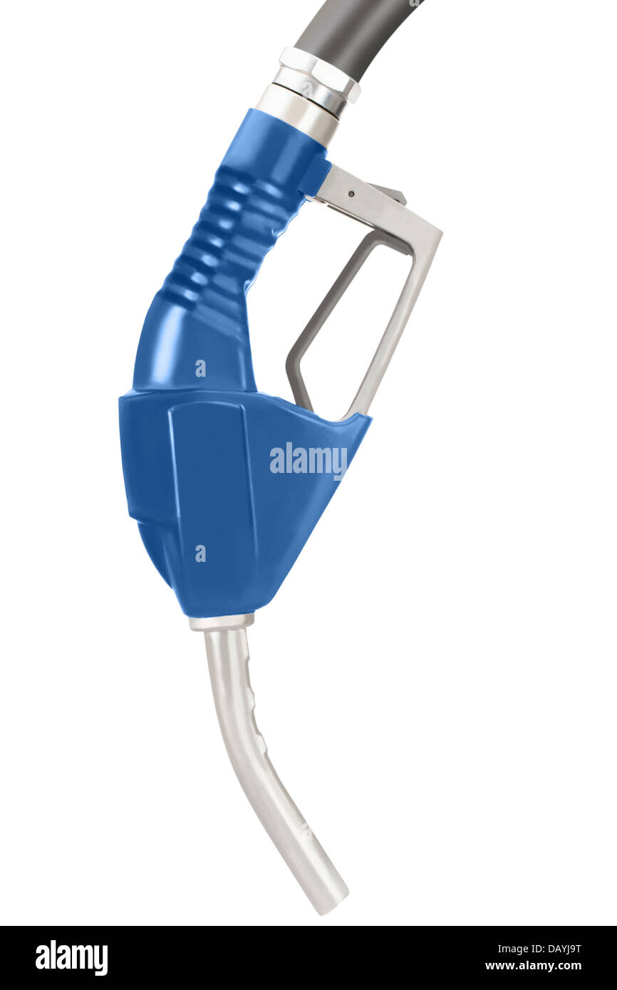 Blue color fuel pump gun hi-res stock photography and images - Alamy