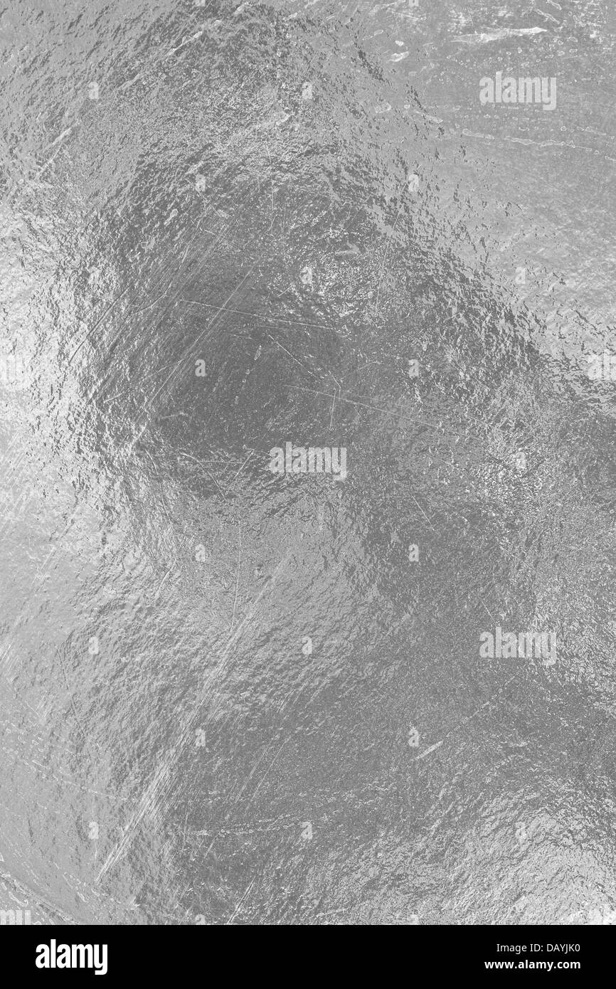 Sheet of silver foil surface scratches and dark spots Stock Photo - Alamy