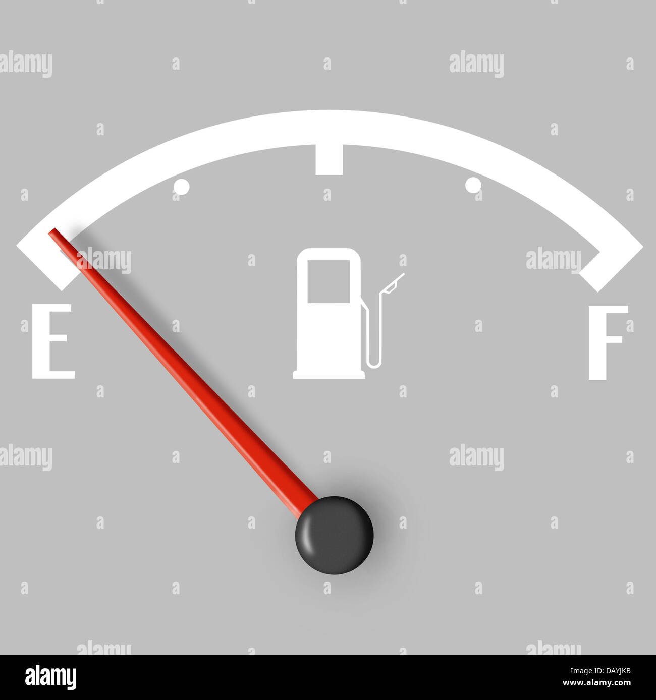 Low fuel sign isolated on grey background Stock Photo - Alamy