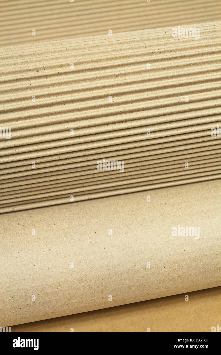 Folded sheet of paper packaging from cardboard with generic Stock Photo ...